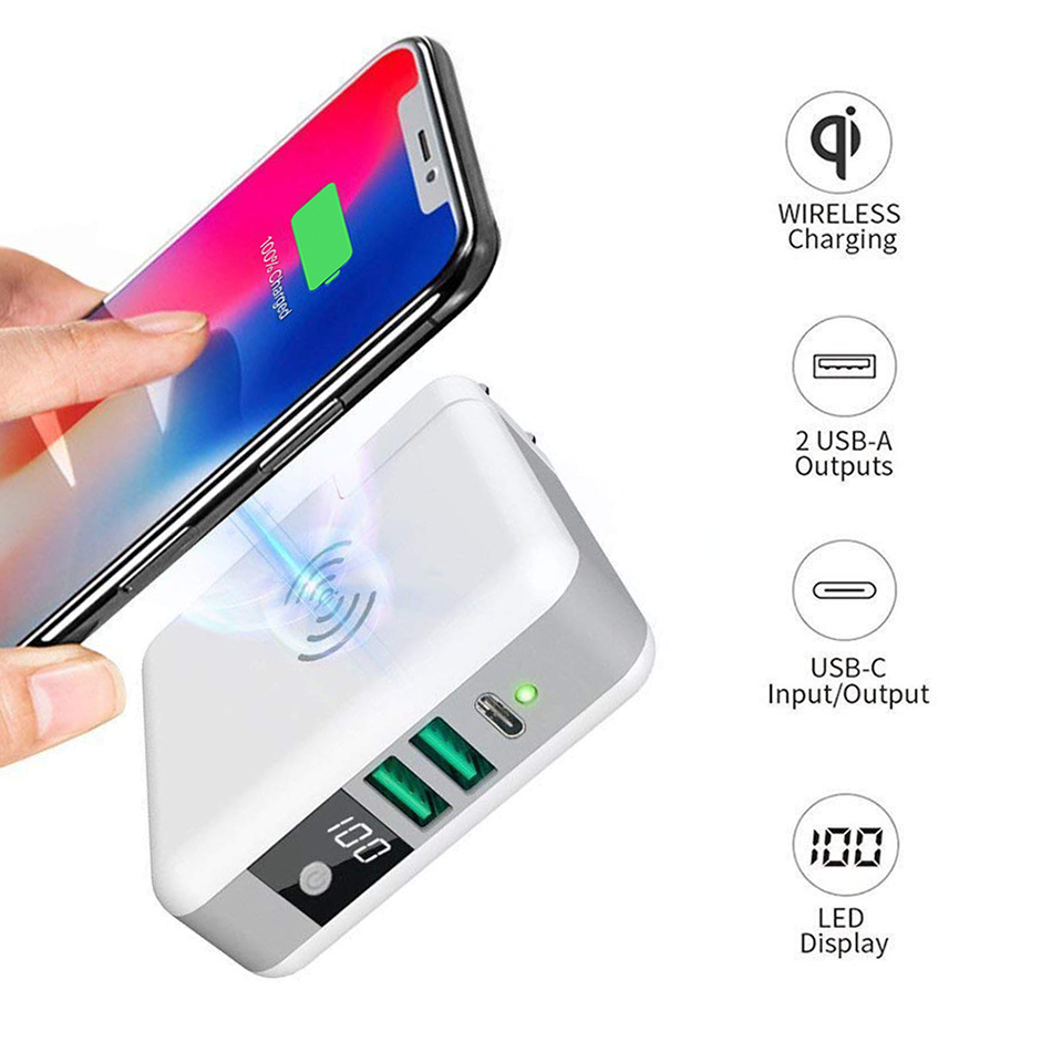 6700mAh Power Bank / 3-Port USB Travel Adapter / Wireless Charger